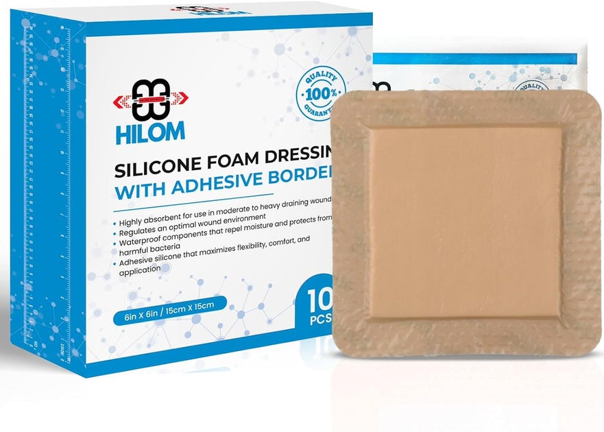 Silicone Foam Adhesive Border Waterproof Bandages and Dressing – Hilom